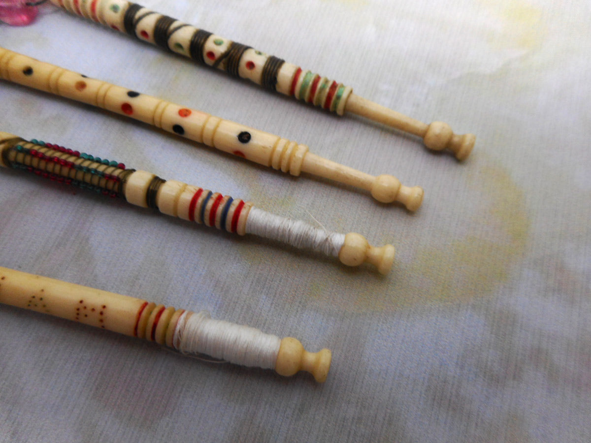 SOLD.....Four decorated 19th century bone lace bobbins. – Curio Cabinet ...