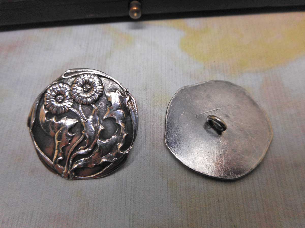 SOLD…..A set of 6 sterling silver buttons. c 1890-1910 – Curio Cabinet ...