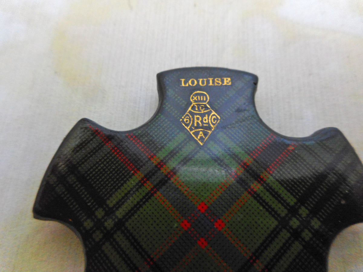 SOLD.....Two Tartan Ware thread winders. Louise pattern. c1870 – Curio ...