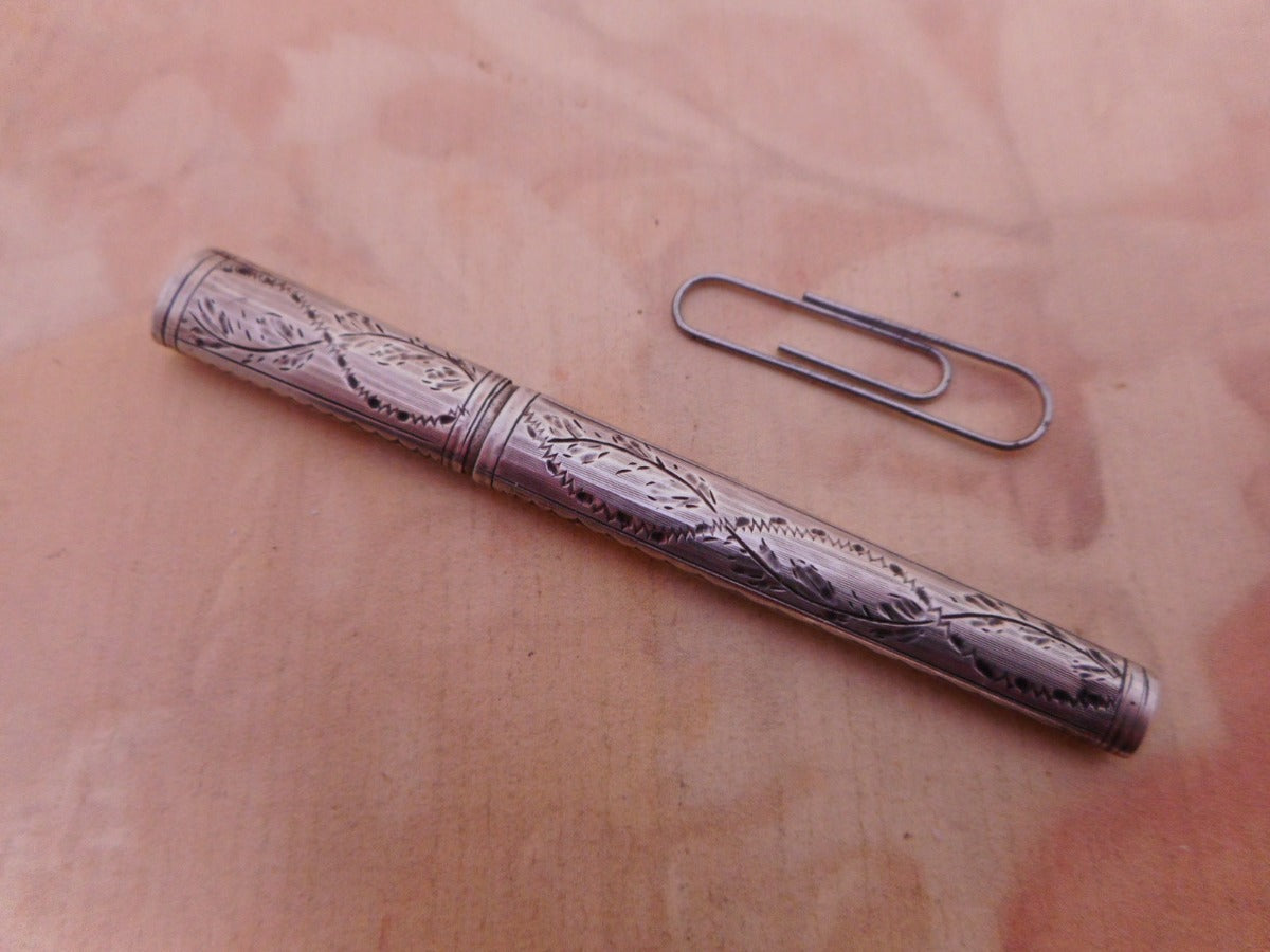 SOLD.....A Georgian silver bodkin case. c 1800 – Curio Cabinet Antiques