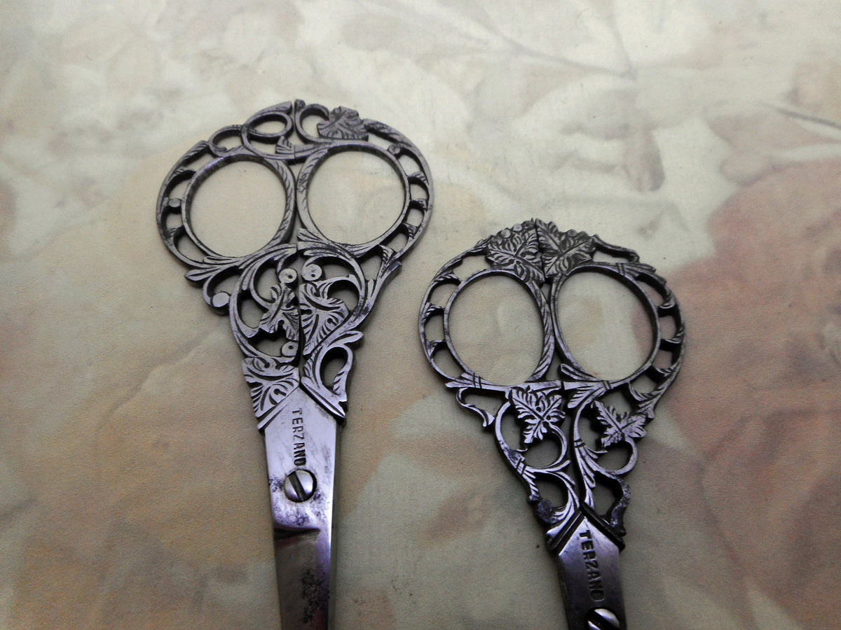 SOLD… Two pairs of Italian cut steel scissors. c 1900 – Curio Cabinet ...