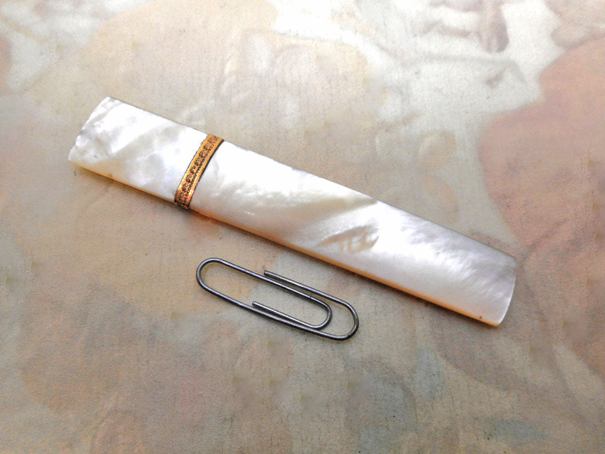 SOLD……A large French mother of pearl bodkin case. Palais Royal circa ...