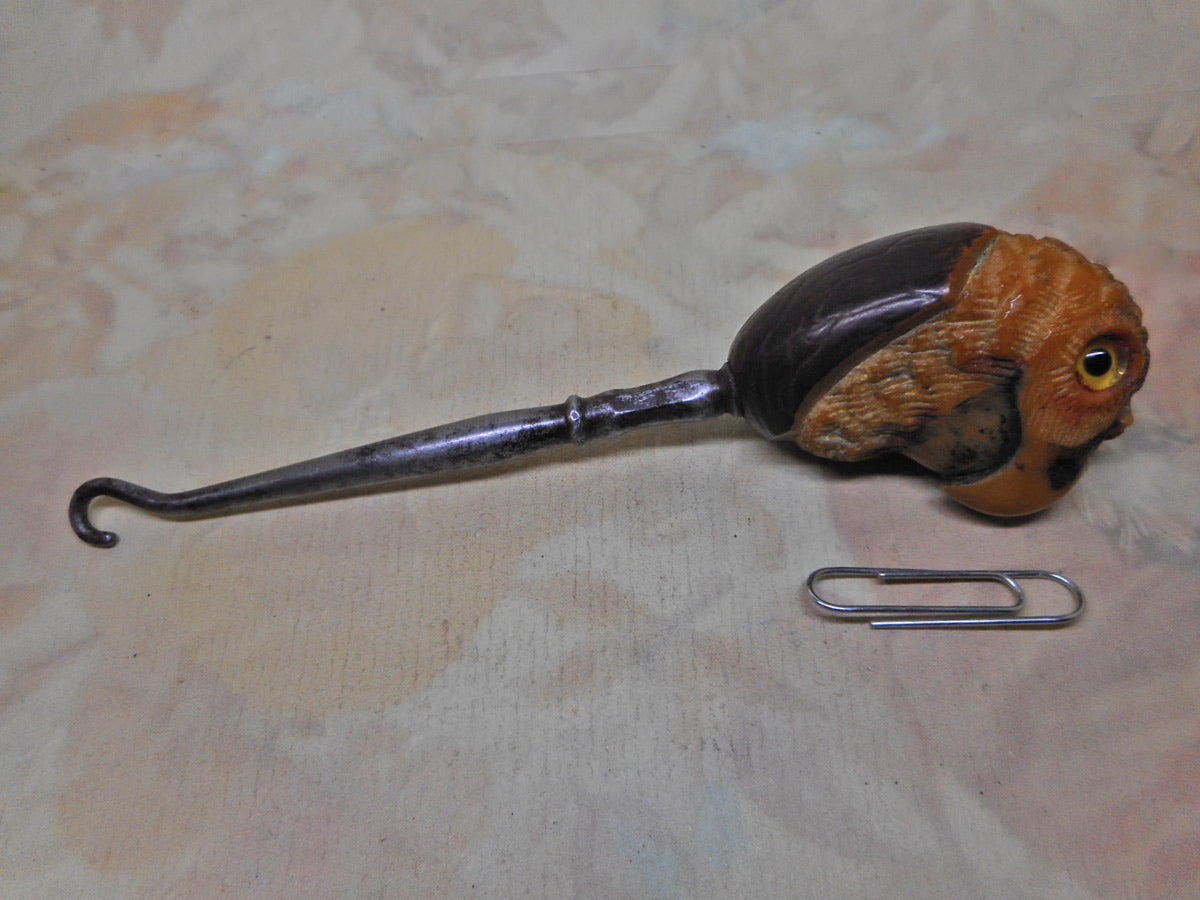 SOLD……….A vegetable ivory parrot shaped button hook. 19thc – Curio ...